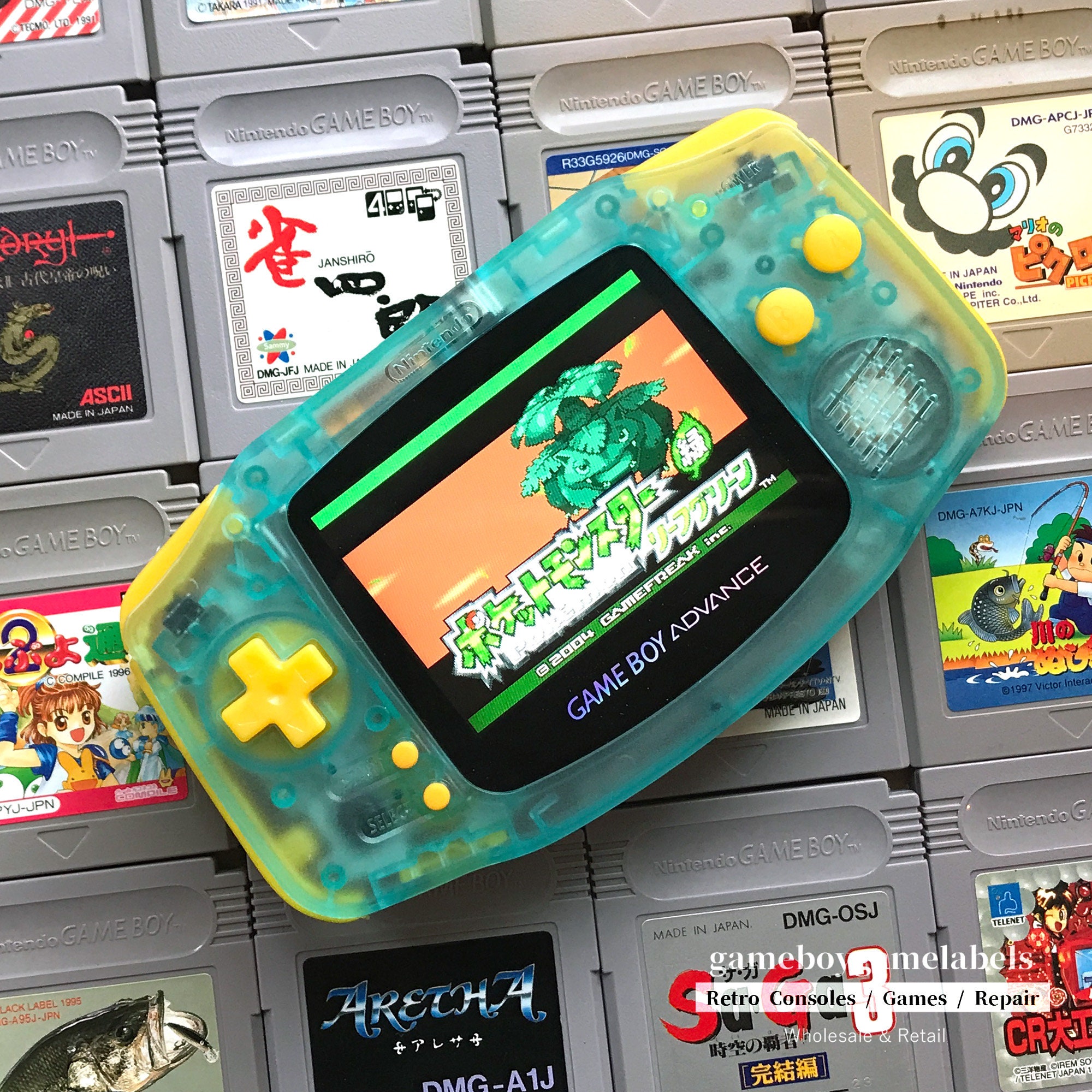 Special Limited Color Gameboy Advance GBA Clear Shell lime - Etsy