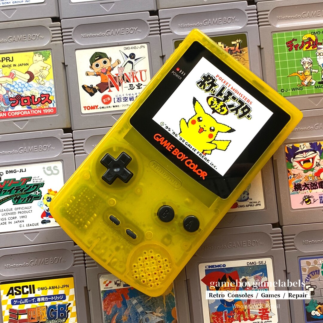 Gameboy Color GBC Pikachu Theme logo Color Can Change With New Funny ...