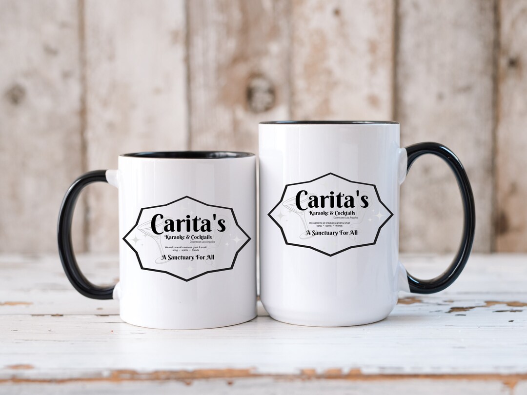 Carita's Spirits & Cocktails Mug, Carita's Karaoke Bar, Angel Fan ...