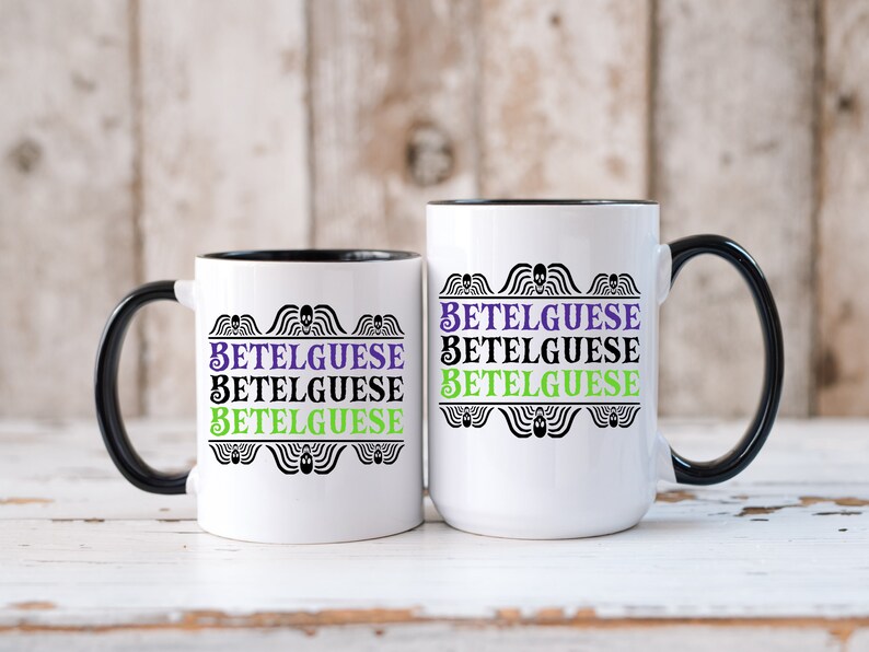 Beetlejuice, Beetlejuice, Beetlejuice Mug, Betelguese Mug, Beetlejuice ...