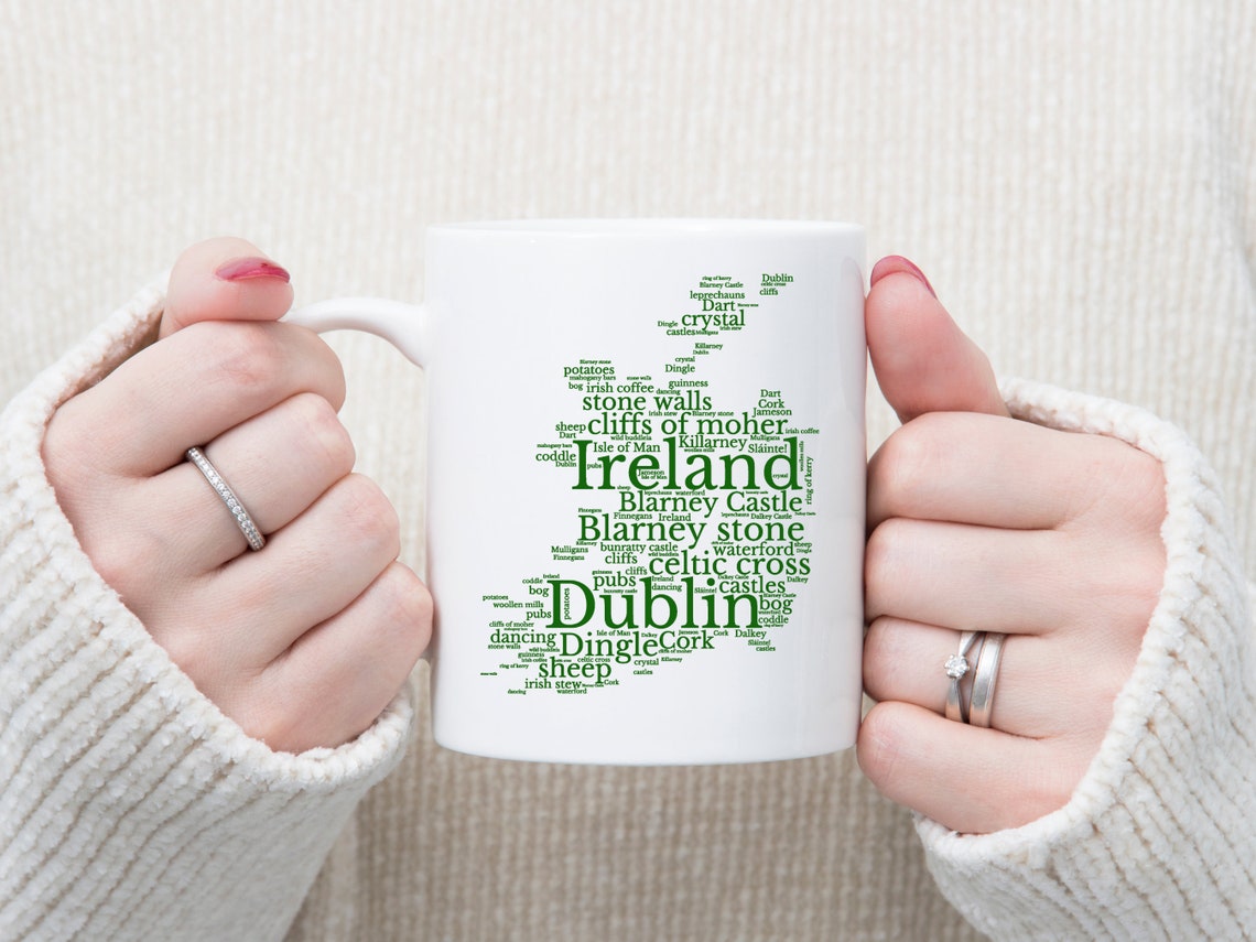 Ireland Word Map Mug, Ireland Mug, Irish Mug, Irish Words Mug - Etsy