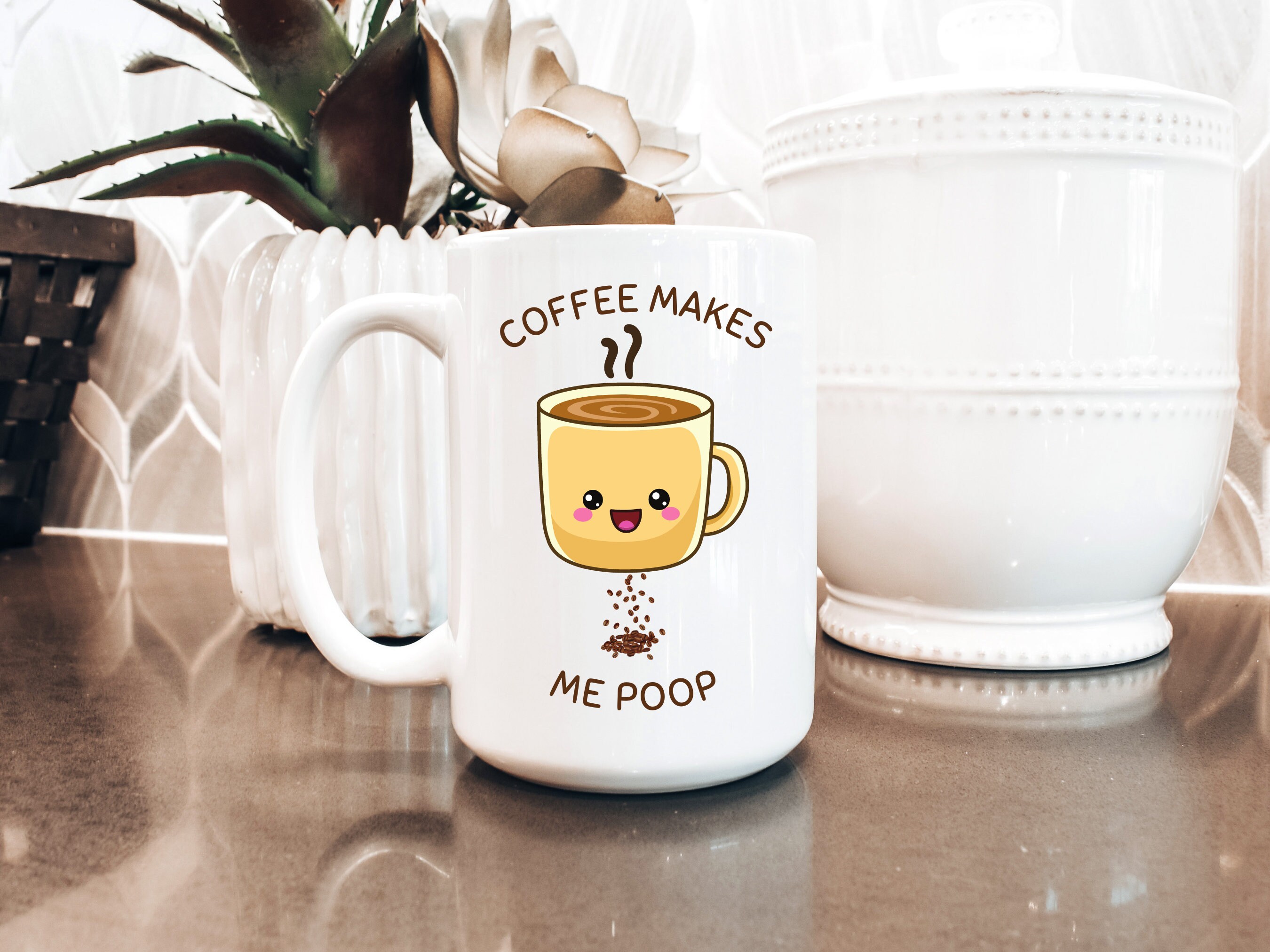 Coffee Makes Me Poop Mug, Poop Humor, Cute Coffee Mug, Cute Poop Mug - Etsy