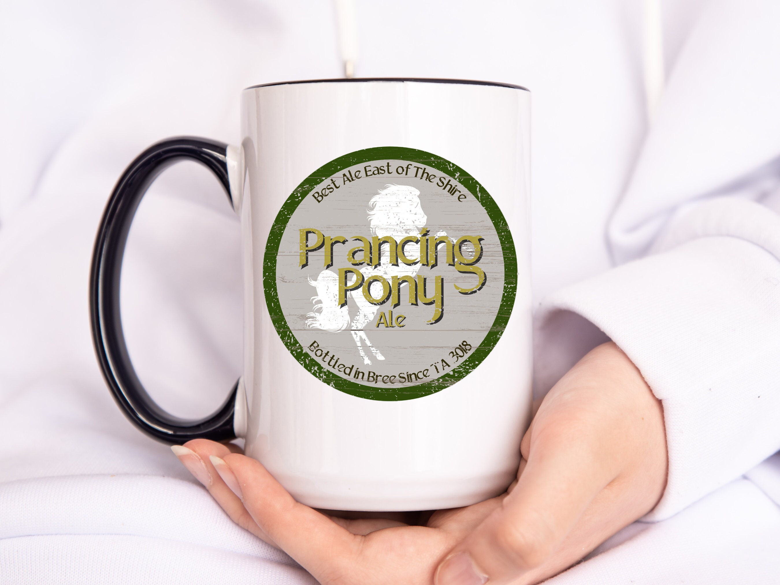 Prancing Pony Mug, Prancing Pony Logo, Gift for Lord of the Rings Fan ...