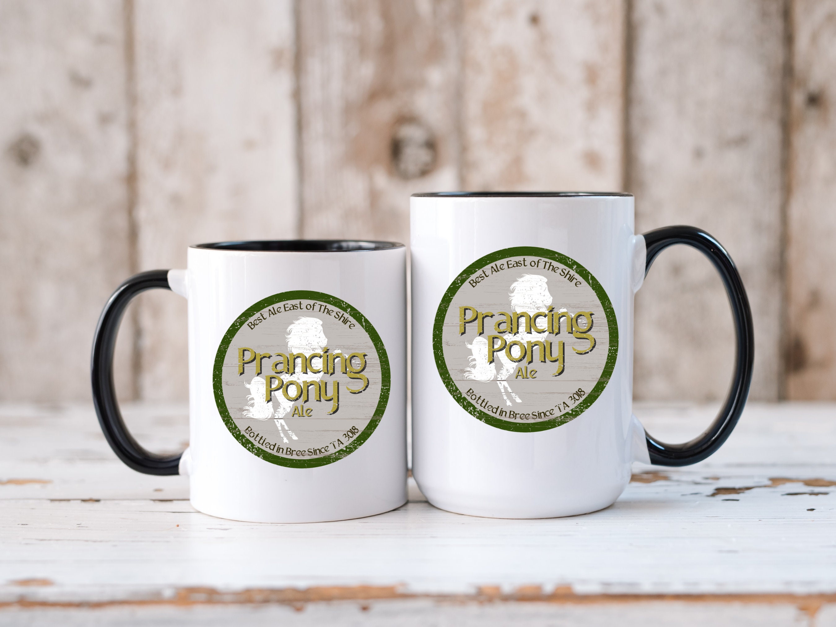 Prancing Pony Mug, Prancing Pony Logo, Gift for Lord of the Rings Fan ...