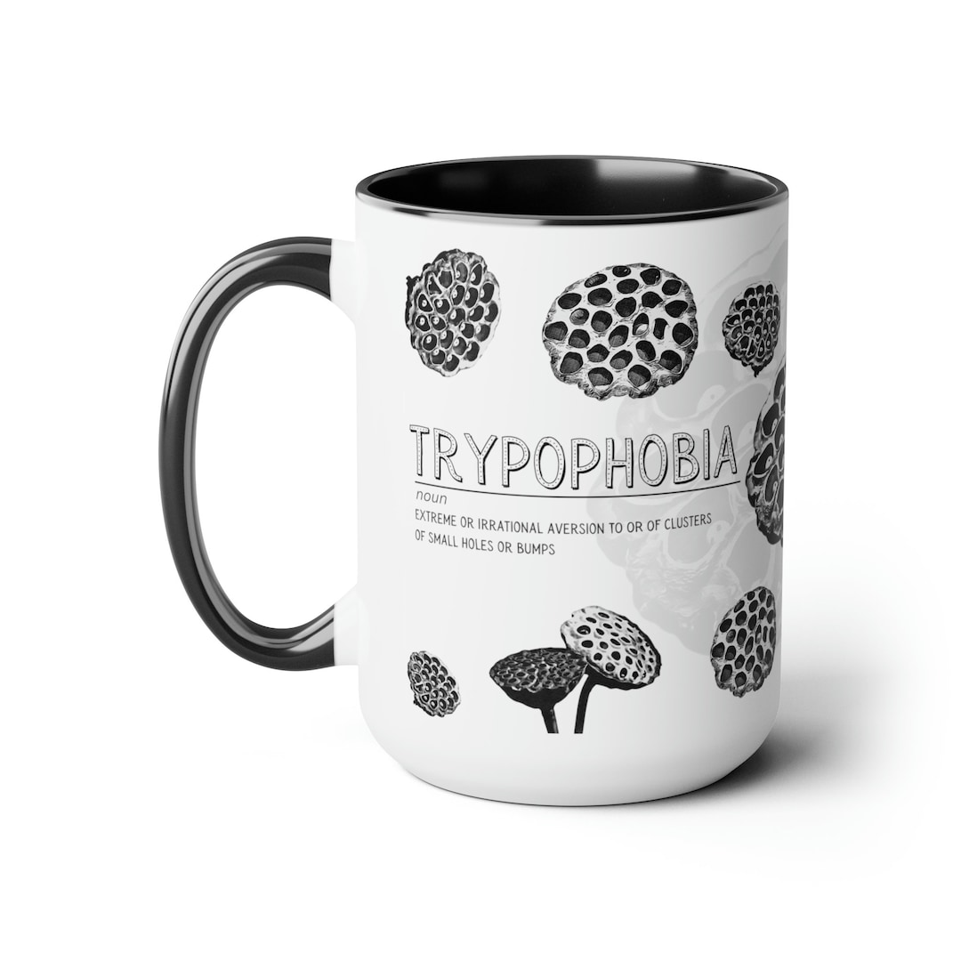 Trypophobia Definition Mug, Lotus Pod Mug, Trypophobia Fear of Holes ...