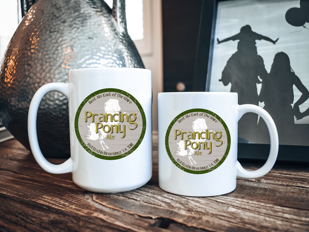 Prancing Pony Mug, Prancing Pony Logo, Gift for Lord of the Rings Fan ...