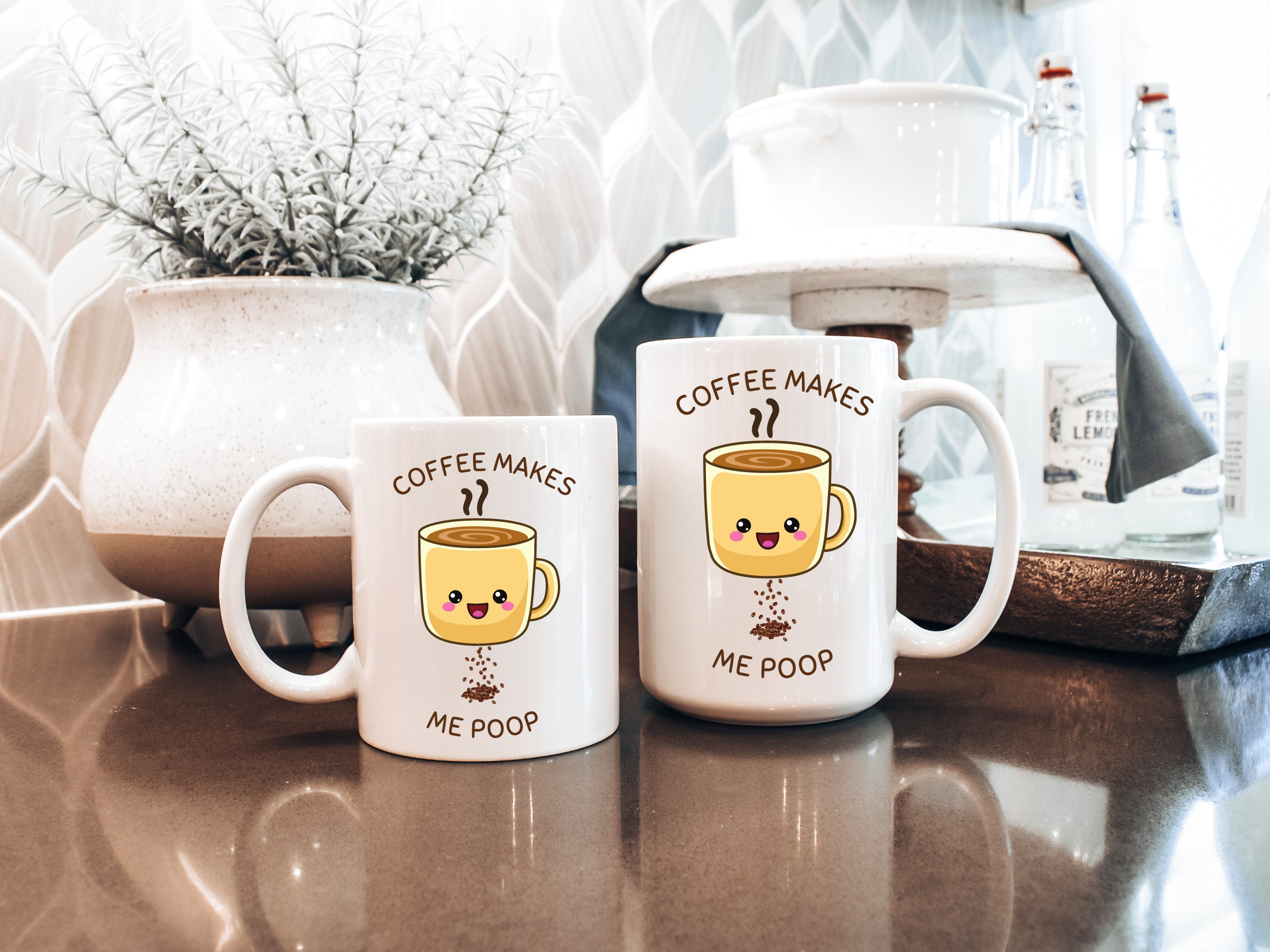 Coffee Makes Me Poop Mug, Poop Humor, Cute Coffee Mug, Cute Poop Mug - Etsy