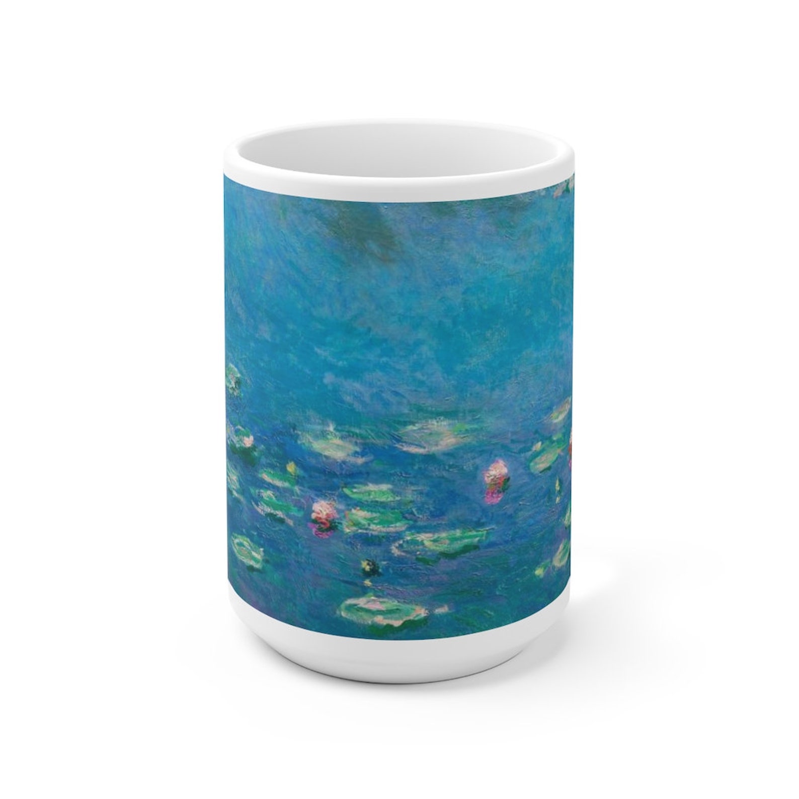 Claude Monet Water Lilies Painting on 15 Oz Mug, Water Lilies Painting ...