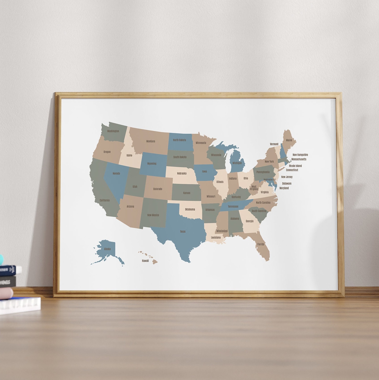 Printable United States Map, Large Downloadable Map, Dorm Wall Decor ...