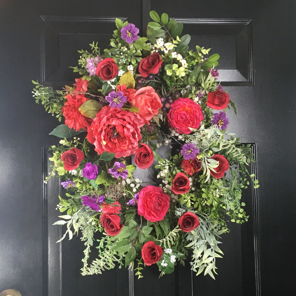Valentine Rose Wreath Peony Rose Wreath Red Rose Wreath Red - Etsy