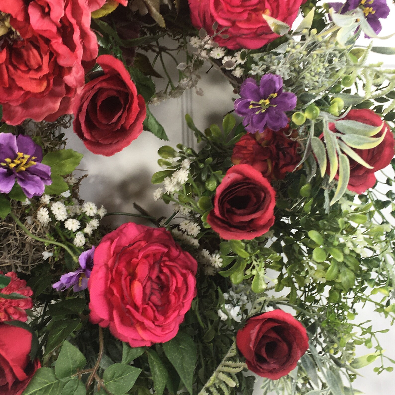 Valentine Rose Wreath Peony Rose Wreath Red Rose Wreath Red - Etsy