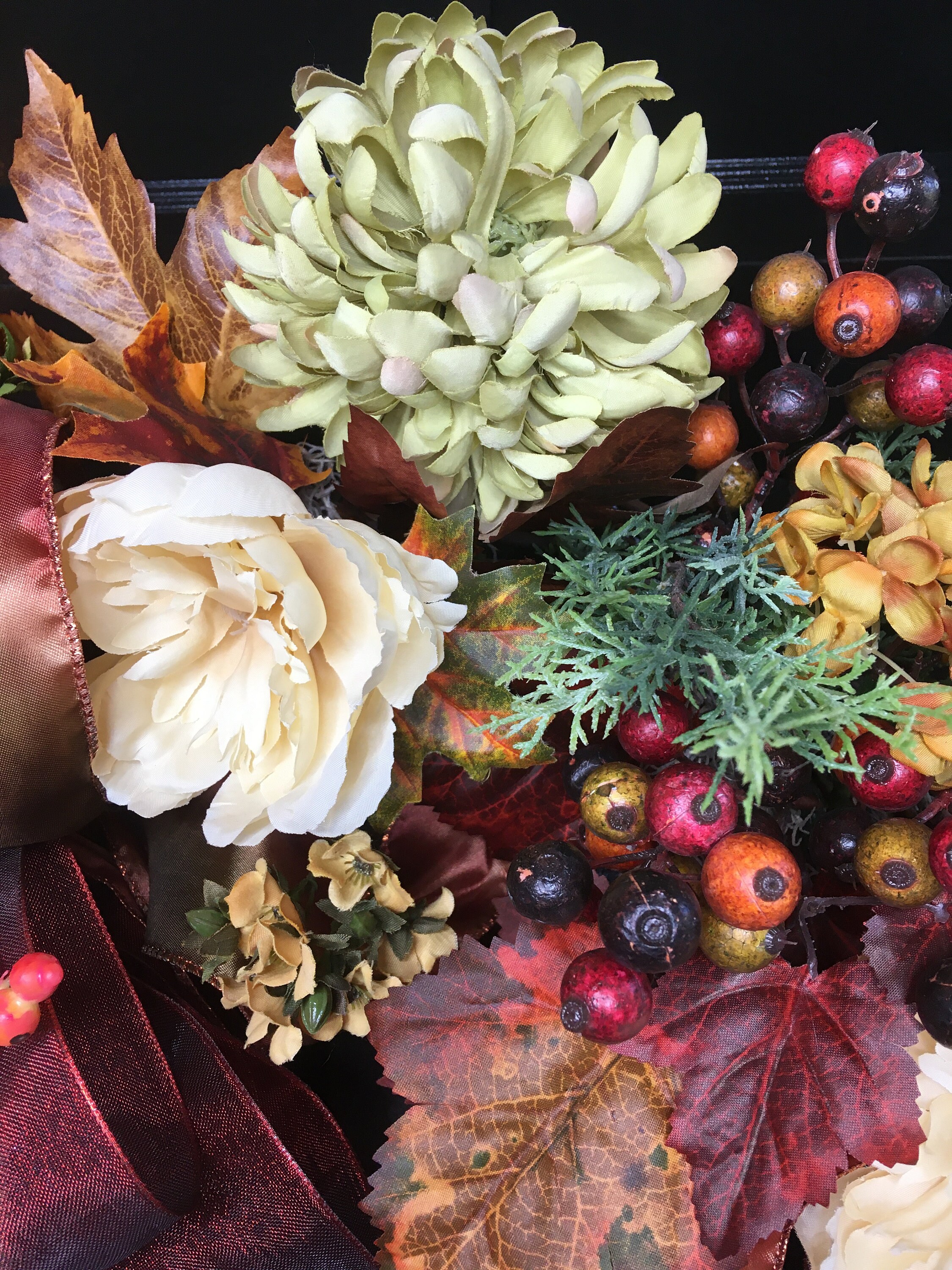Fall Grapevine Wreath, Fall Mum Wreath, Rose and Mum Fall Wreath ...