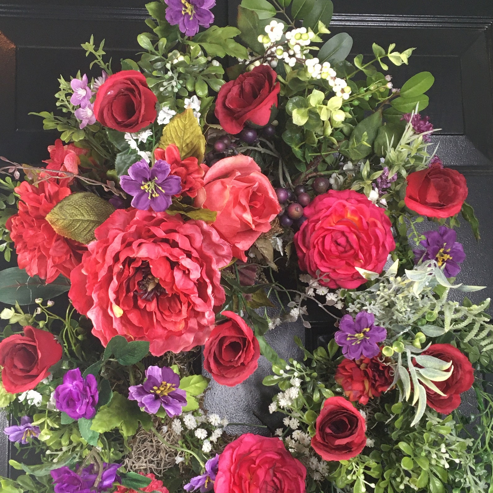 Valentine Rose Wreath Peony Rose Wreath Red Rose Wreath Red - Etsy