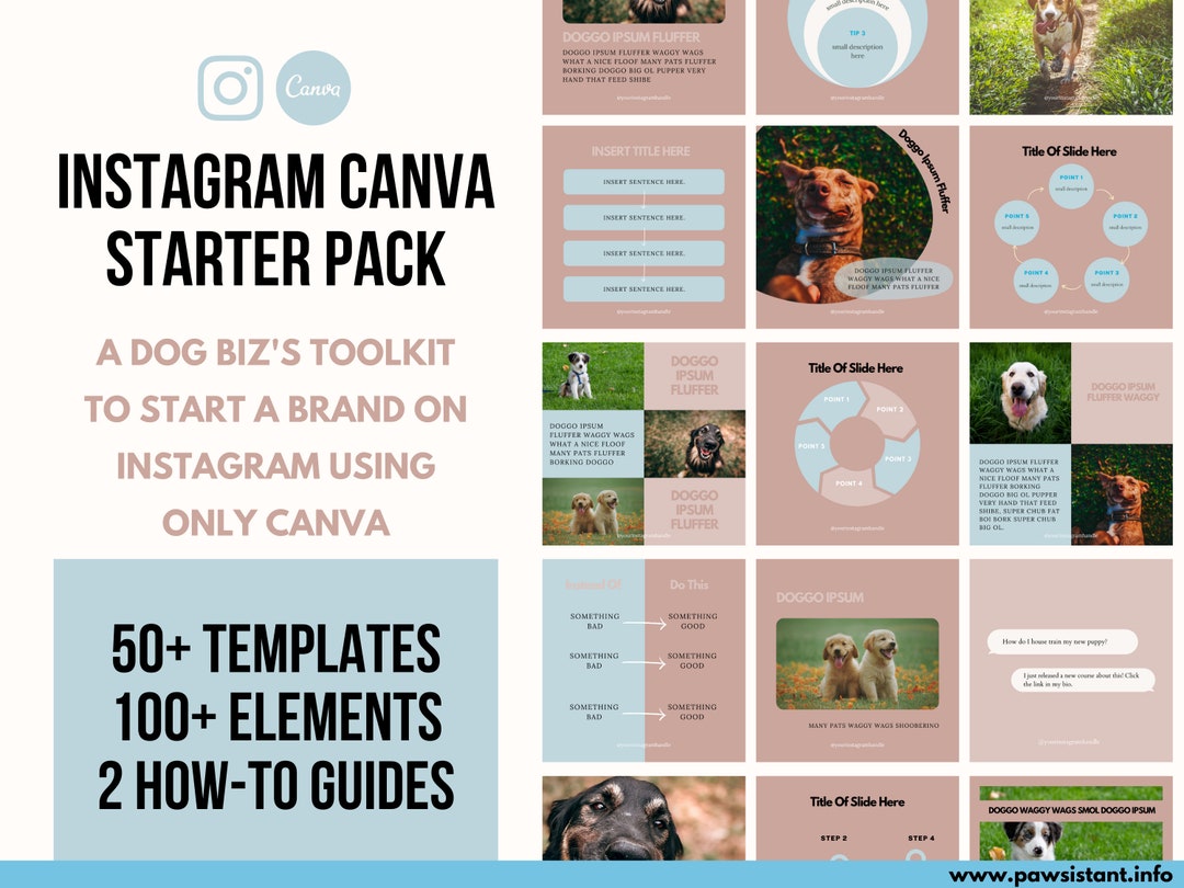 50+ Instagram Templates for Dog Business Owner, Pet Business, Animal ...