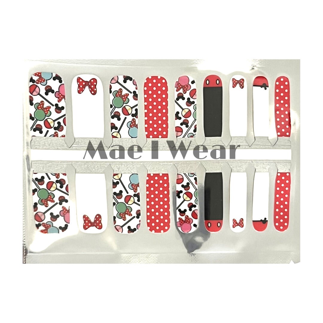 Minnie Mouse Pop - Nail Strips | Nail Wraps | Nail Decals| Nail ...