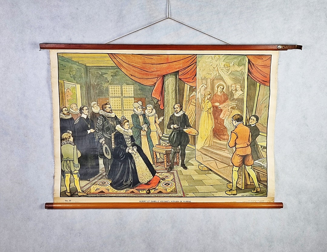 Educational Board, School Chart, Vintage Drop-down Board, Edmond Van ...