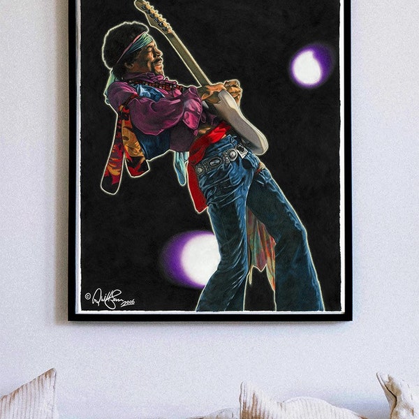 Jimi Hendrix Psychedelic Poster - Etsy