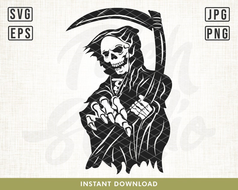Grim Reaper Svg Grim Reaper Skull Skeleton Svg Bone Reaper - Etsy