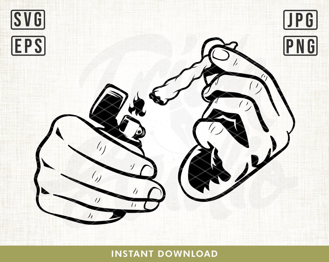 Hands Lighting Joint Svg, Smoking Joint Svg, Hands Smoking Svg, Smoking ...