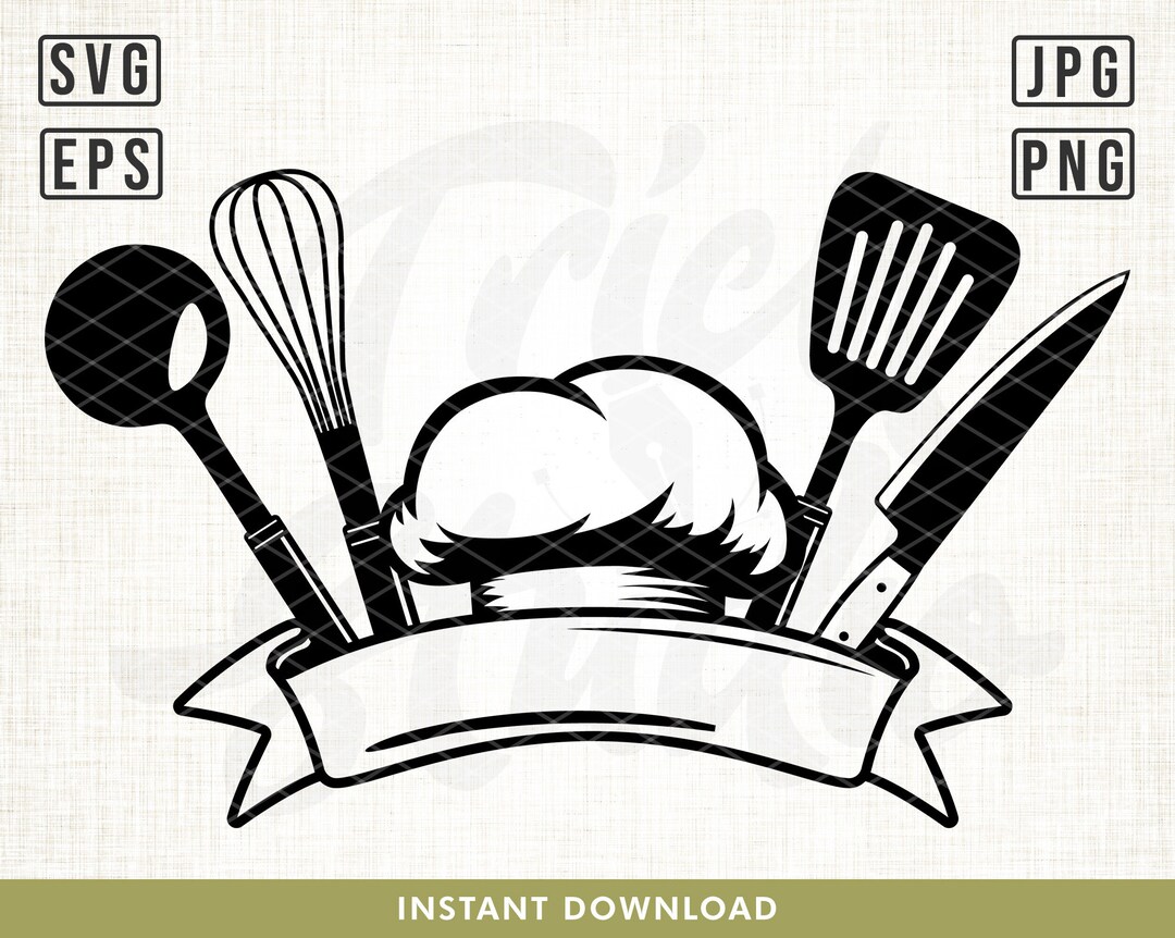 Chef Tools Svg, Chef Svg File, Chef Hat Svg, Cooking Svg, Kitchen Svg ...