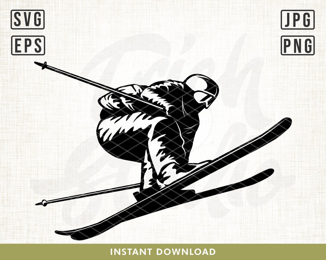 Downhill Skiing Svg, Skier Svg, Snow Svg, Skier Svg Files for Cricut ...