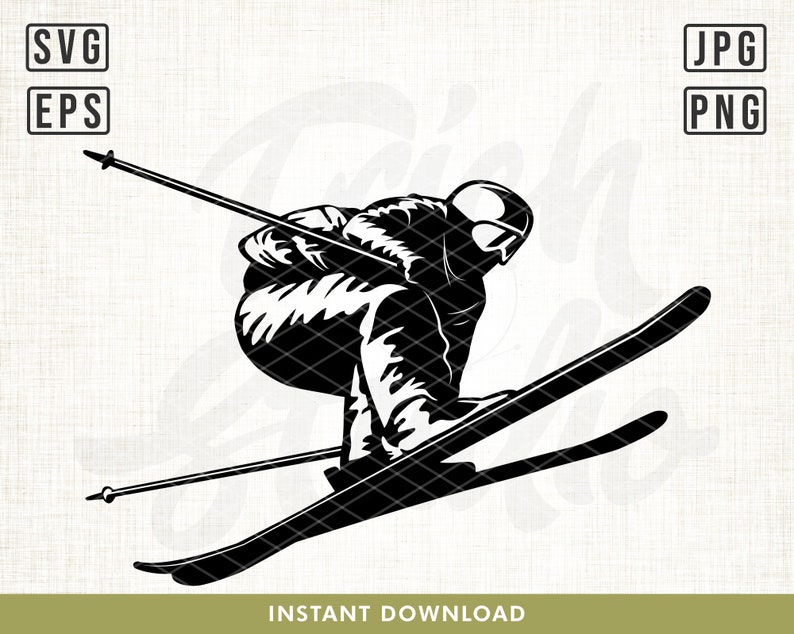 Downhill Skiing Svg Skier Svg Snow Svg Skier Svg Files for - Etsy