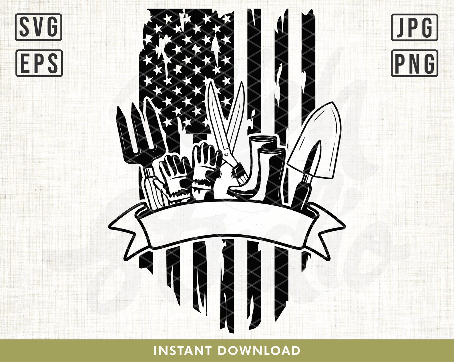 USA Garden Tools Svg Gardening Tools Svg Gardener Svg US - Etsy