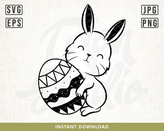 Rabbit Svg File Easter Bunny Svg Cute Bunny Svg Easter Egg - Etsy Australia