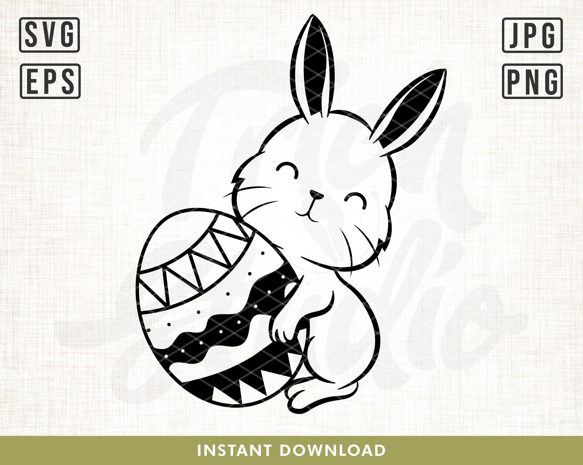 Rabbit Svg File Easter Bunny Svg Cute Bunny Svg Easter Egg - Etsy