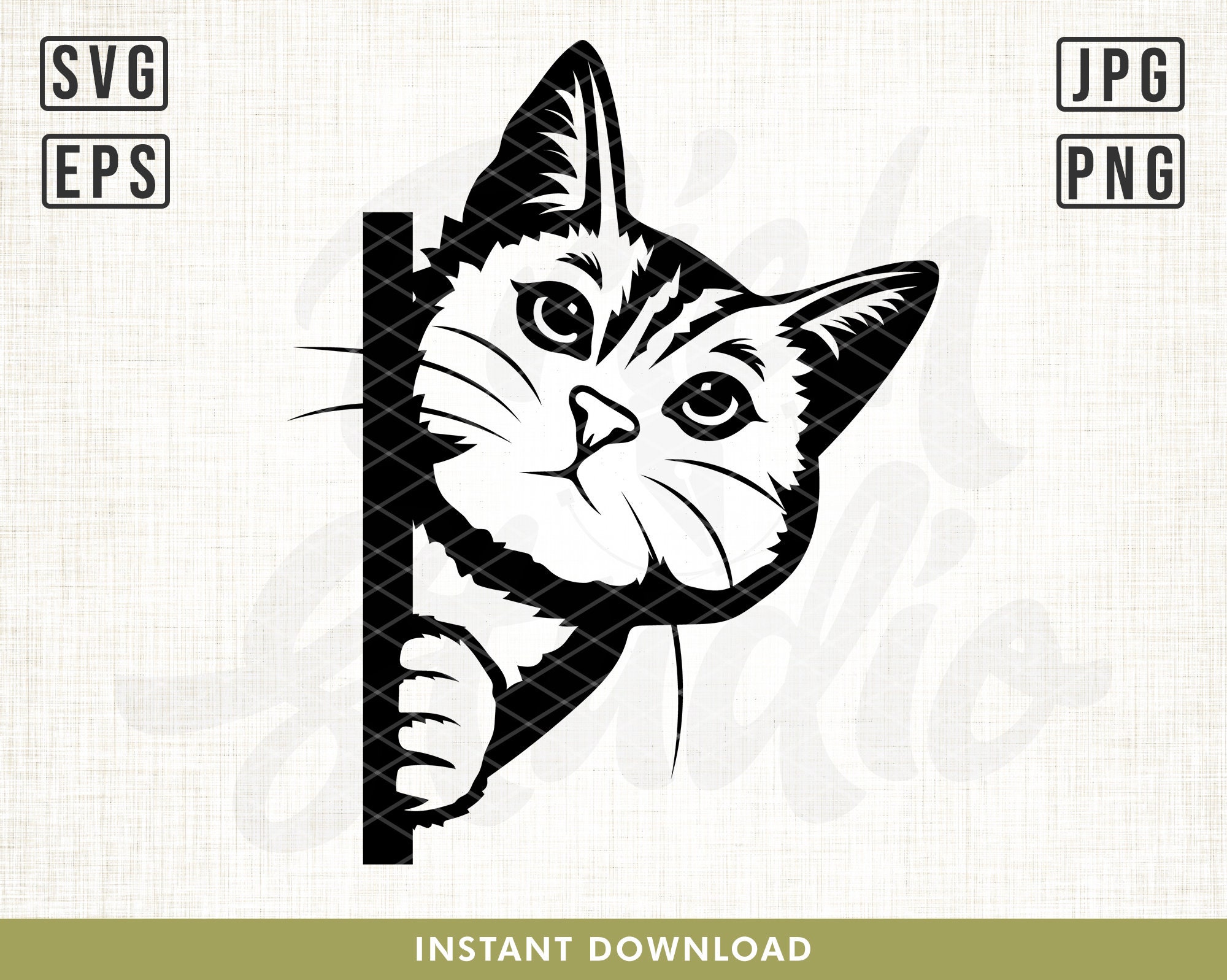 Peeking Cat Svg File, Cute Peeking Kitten Svg, Cat Svg, Cat Clipart ...