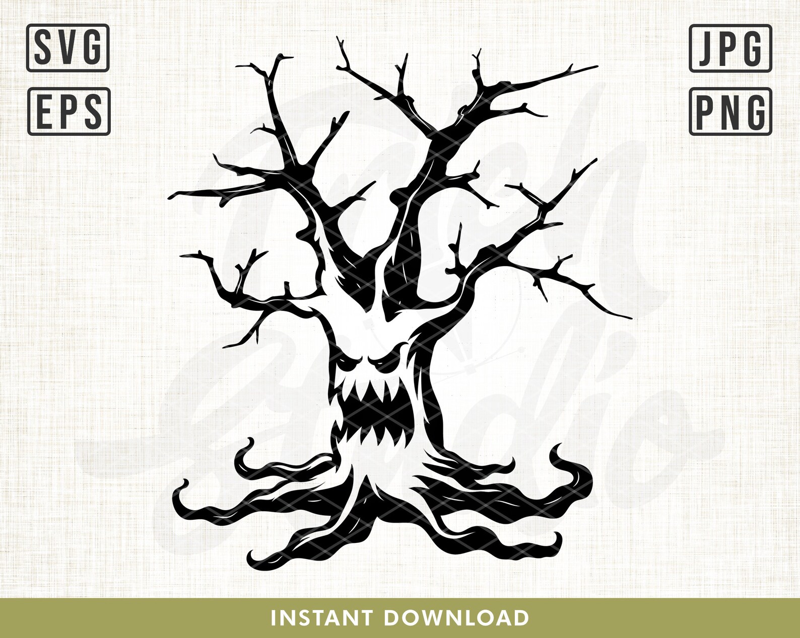 Monster Tree Svg Haunted House Svg Spooky Tree Svg - Etsy
