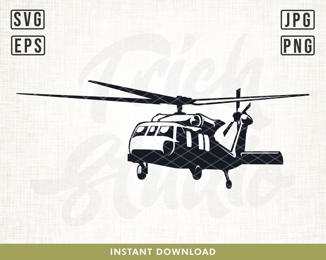 Black Hawk Helicopter SVG, Helicopter Svg, Chopper Svg, Helicopter ...
