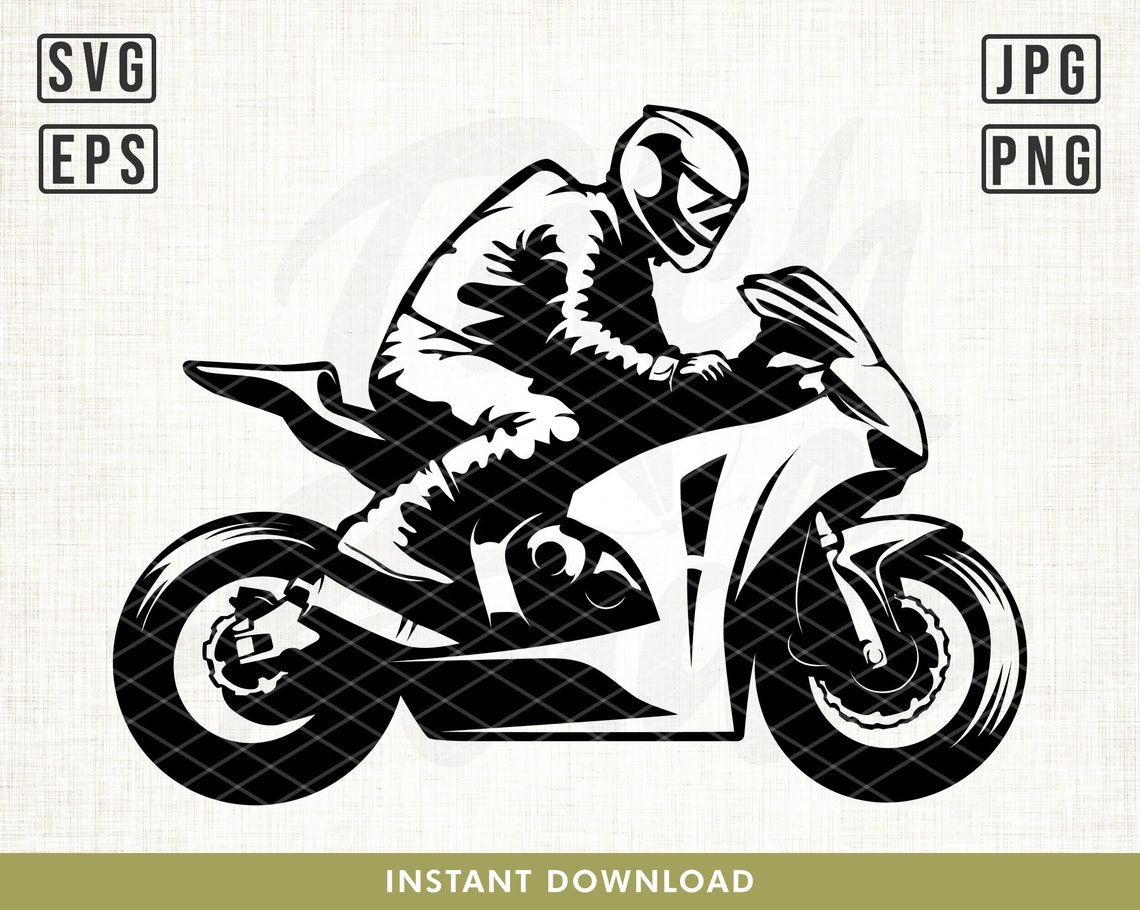 Super Bike Svg Big Bike Rider Svg Motorbike Svg Racing Bike - Etsy