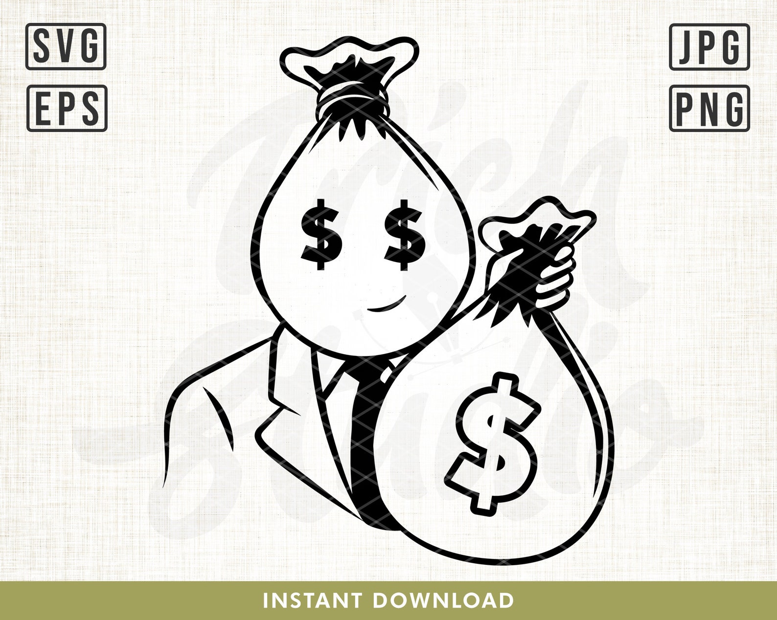 Money Bag Svg Dollar Sign Svg Money Bag Design Money Svg - Etsy