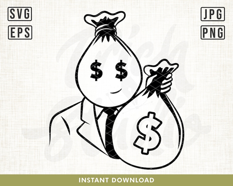 Money Bag Svg Dollar Sign Svg Money Bag Design Money Svg - Etsy