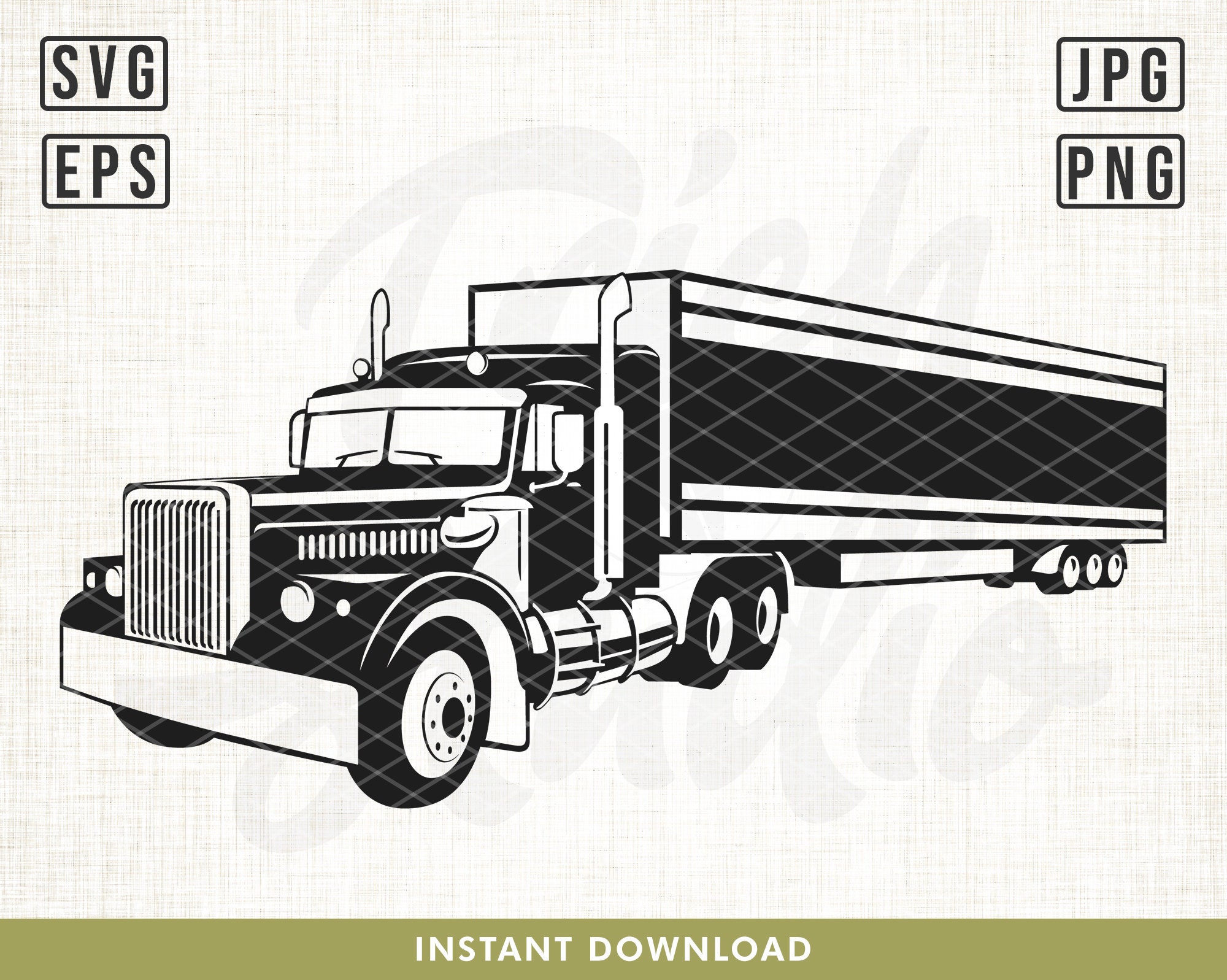 Truck Svg, Semi Truck SVG Files, Big Truck Svg, US Truck Svg, Truck ...