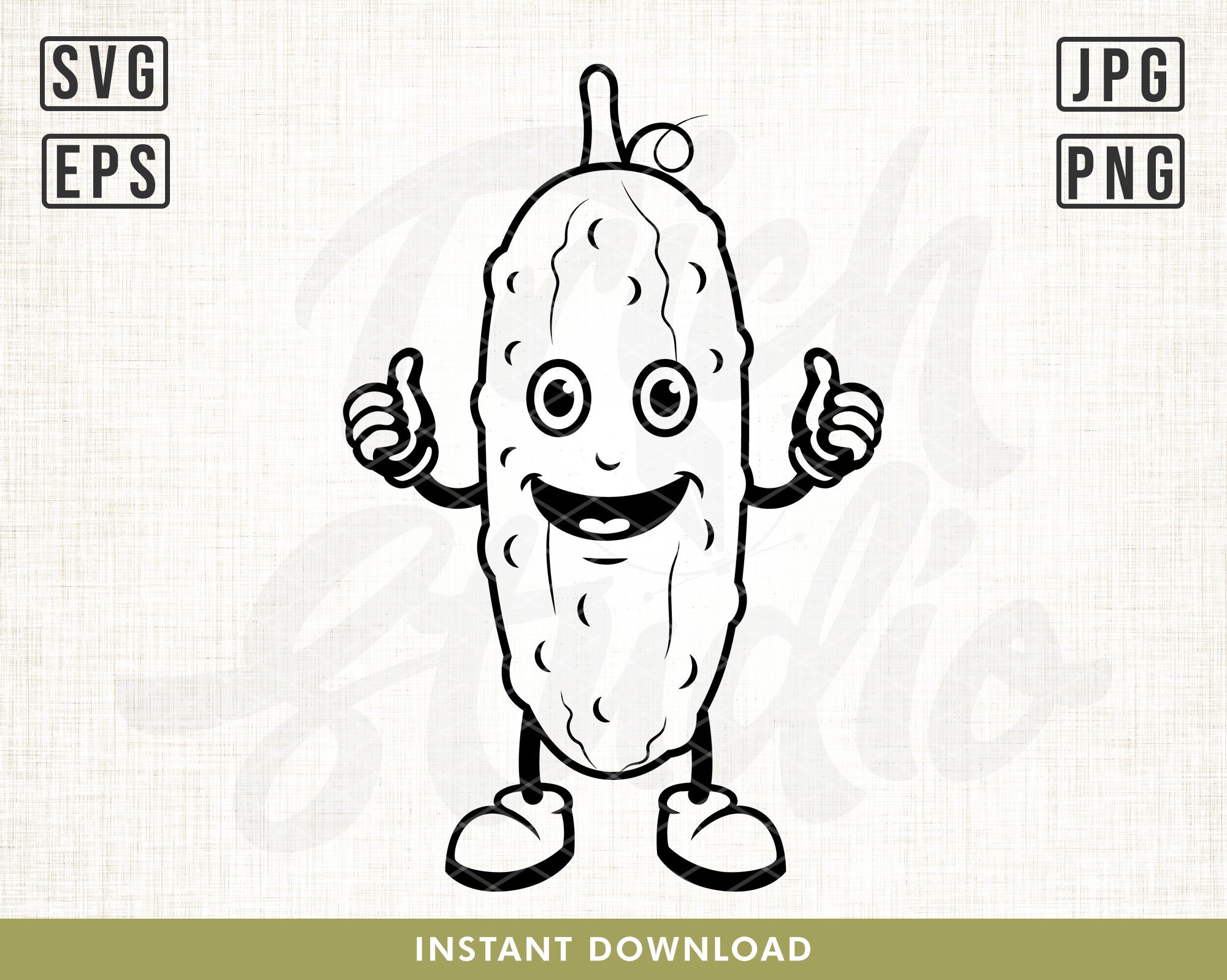Pickle Mascot Svg, Pickle Svg, Vegetables Svg, Cool Pickle Svg, Mascot ...