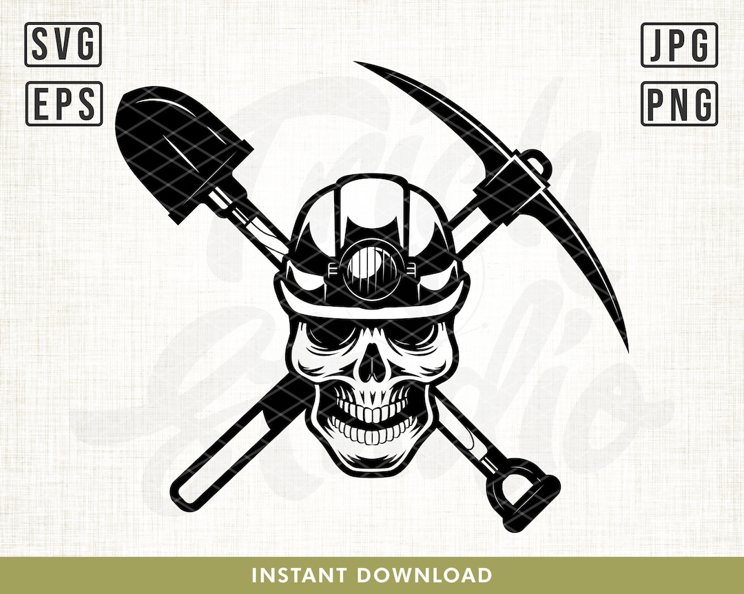 Coal Miner Skull Svg, Skull Miner Svg, Mining Skull Svg, Miner Svg ...