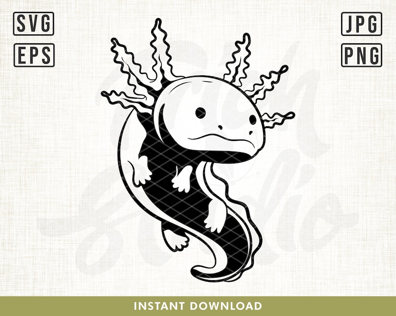 Axolotl svg, Cute Axolotl svg, Axolotl cut file for Cricut Silhouette ...