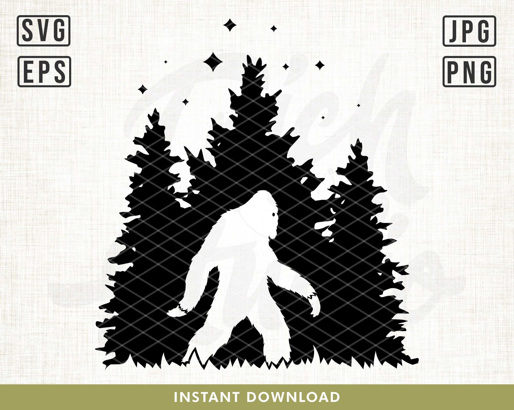 Bigfoot Svg File, Big Foot Svg, Sasquatch Svg, Wild Monster Svg, Big ...