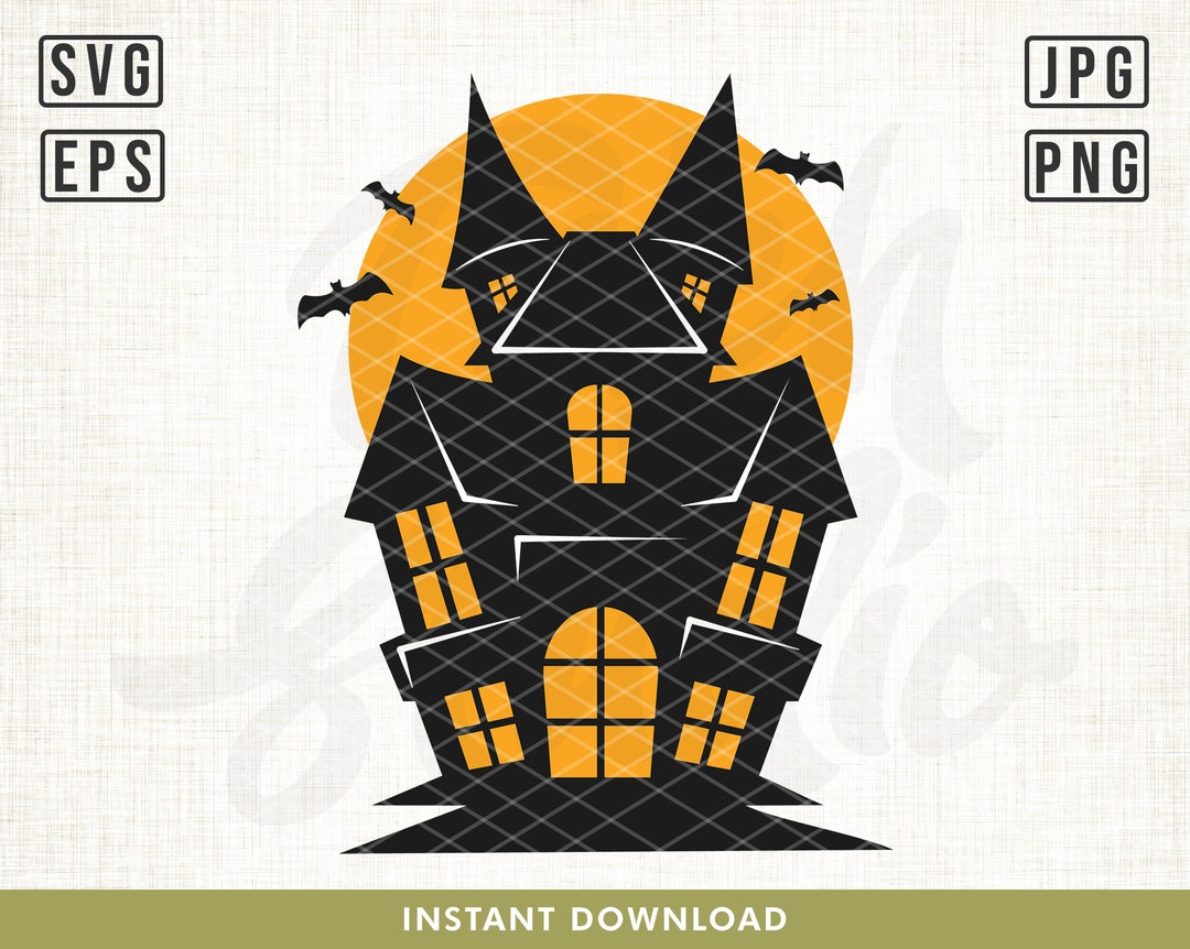 Halloween Castle Svg, Halloween Svg, Haunted House Svg, Halloween Cut ...