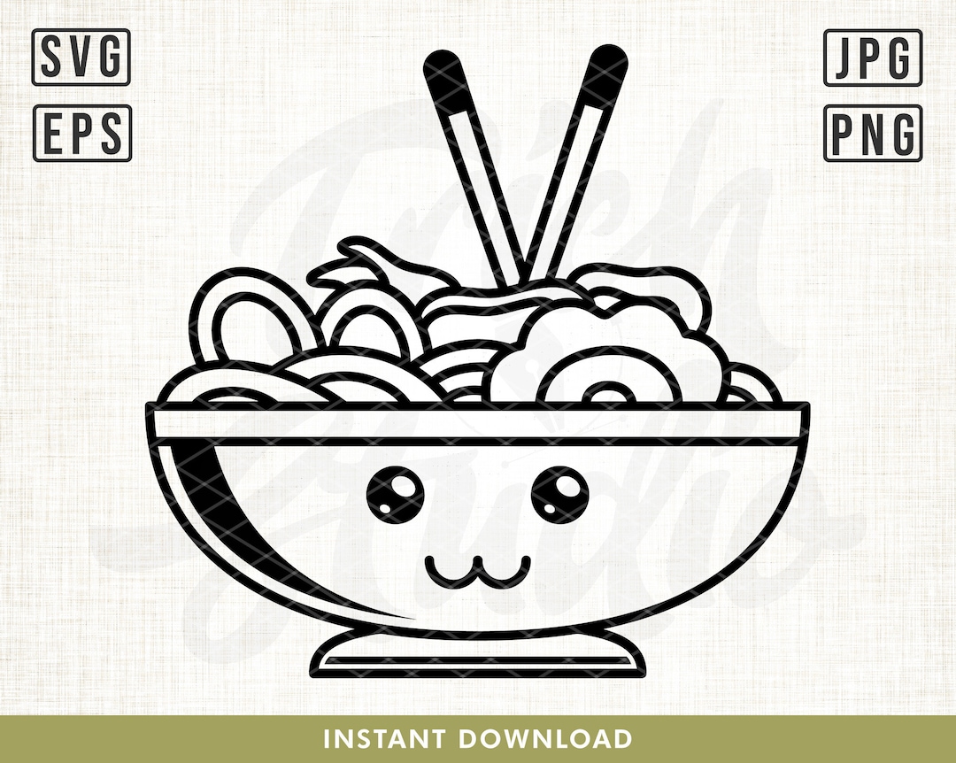 Ramen Noodle Svg, Ramen Svg, Noodles Svg, Japanese Svg, Japanese Food ...