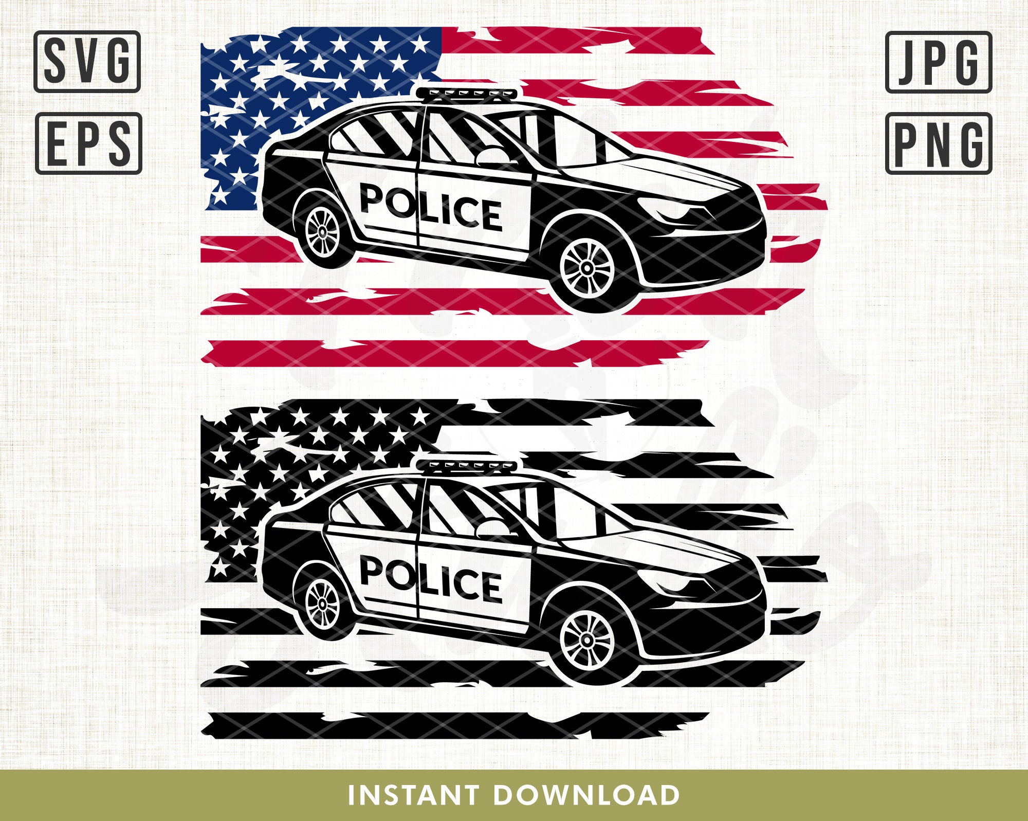 US Police Car Svg File American Cop Svg USA Emergency Patrol - Etsy
