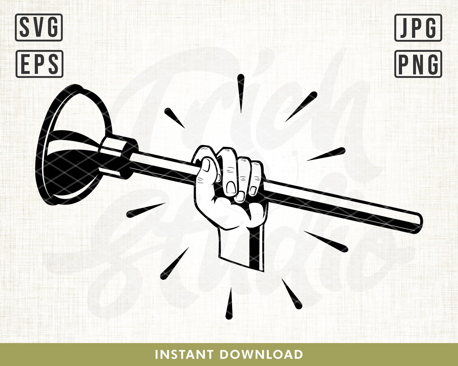 Plunger Svg, Hand Holding Plunger Svg, Plumber Svg, Plumbing Pipe Svg ...