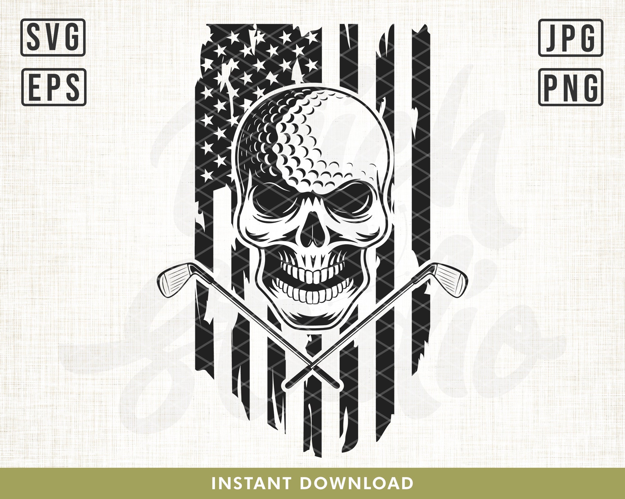 Buy US Golf Skull Svg Golf Vector Skull Svg USA Golf Svg Usa Online in ...