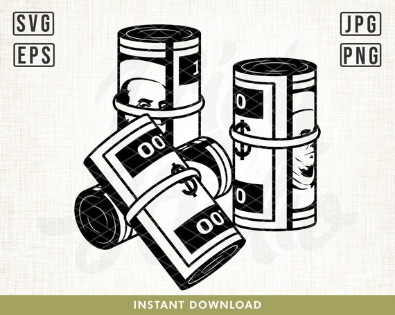 Money Svg Rolling Money Svg Money Bill Svg 100 Dollar Svg | Etsy