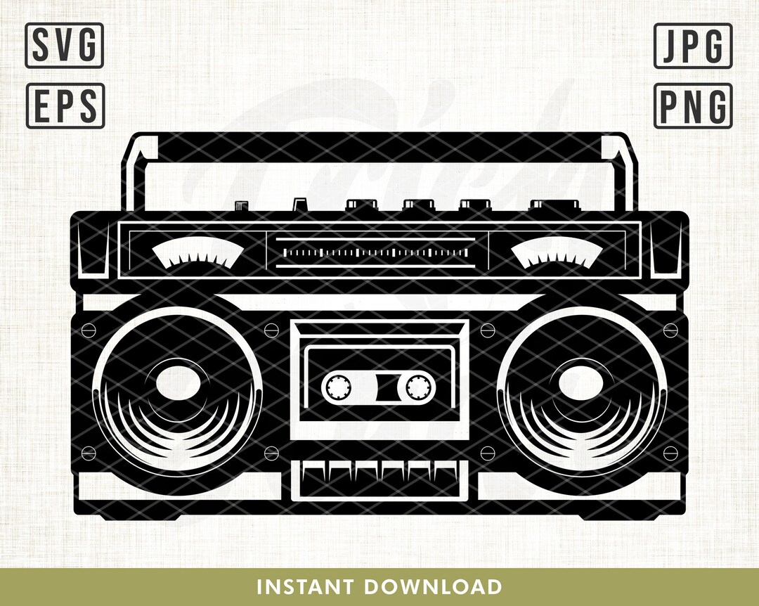 Boombox Radio Svg, Radio Svg, Radio Shirt Svg, Boombox Svg, Boombox ...