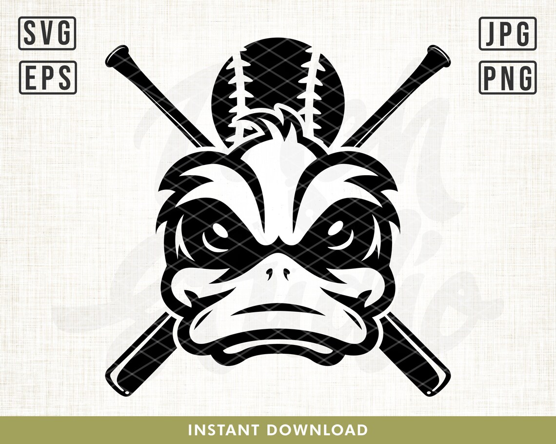 Duck Baseball Svg Duck Svg Baseball Svg Duck Sports Logo - Etsy