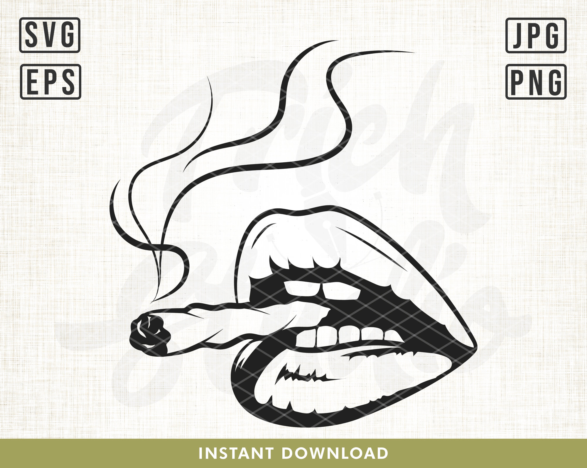 Lips Smoking Joint Svg File Smoking Cannabis Svg Smoking - Etsy