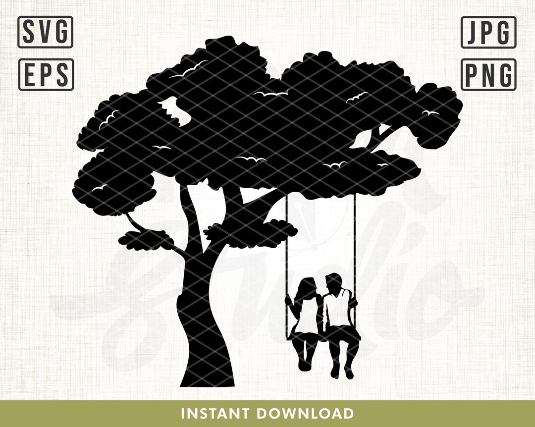 Couple Swing Svg, Tree Swing Svg, Romantic Swing Svg, Couple Svg ...